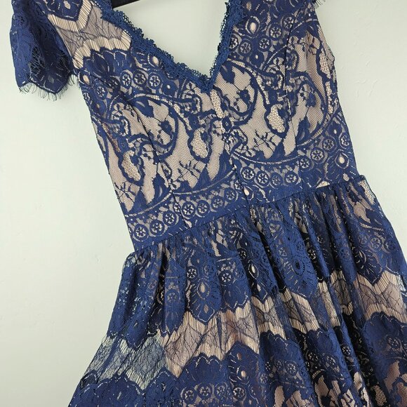 Filly Flair | Dresses | Filly Flair Dress Navy Lace Feminine Retro ...